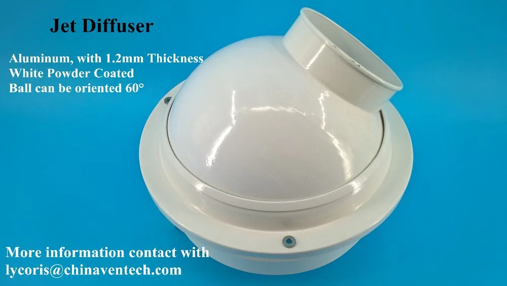 Hvac Ceiling Round Adjustable Air Diffuser Round Jet Ball Diffuser ...