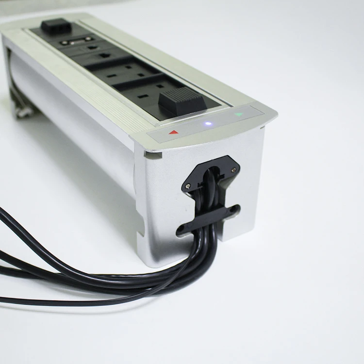 Hidden Office Desk Motorized Vault Table Top Power Outlet with USB ...