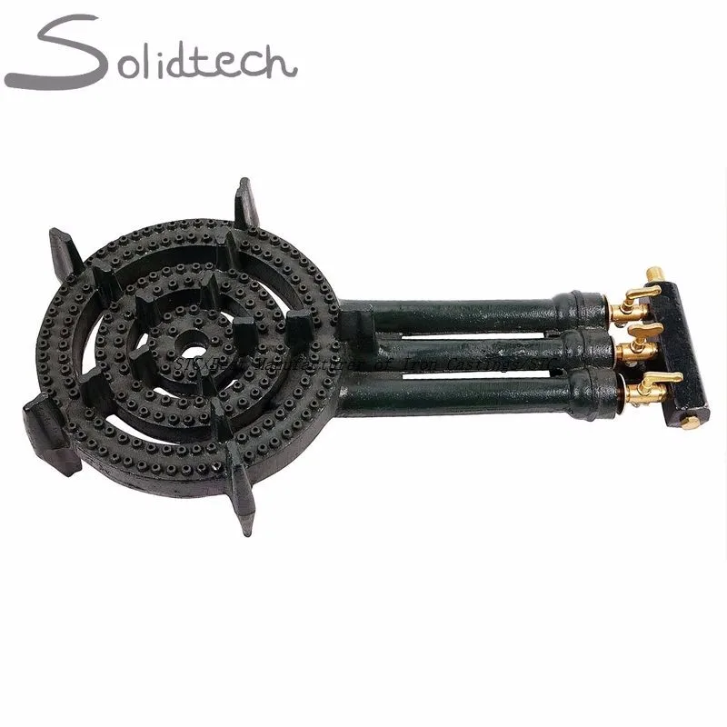 20MJ Heat Output Cast Iron LP Gas Double 2 Ring Burner