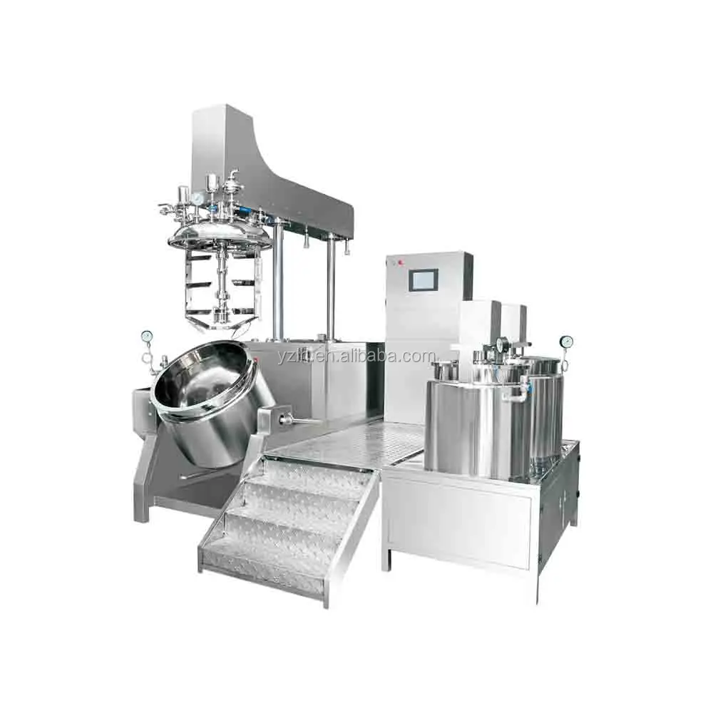 Cosmetic Cream Mixing Machine With Electric Heating Bottom Homogenizer ...