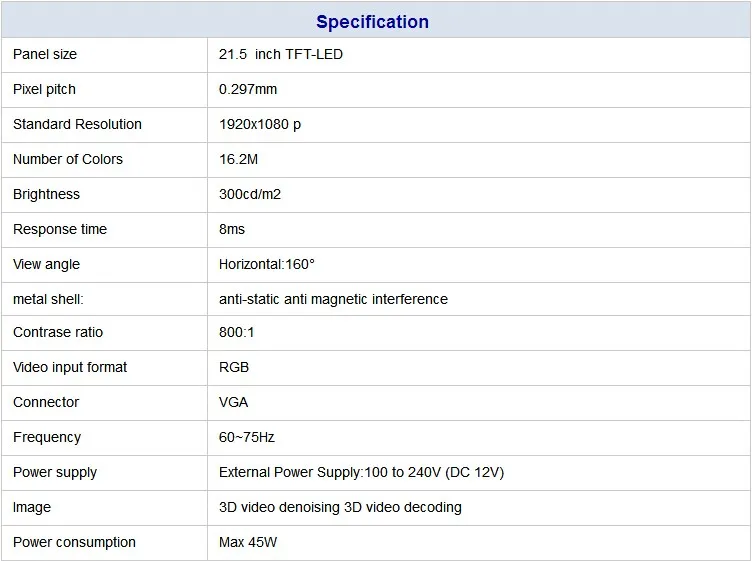 Led Screen 12v Input 4k 21.5 Inch Pc Computer Monitor - Buy Computer ...
