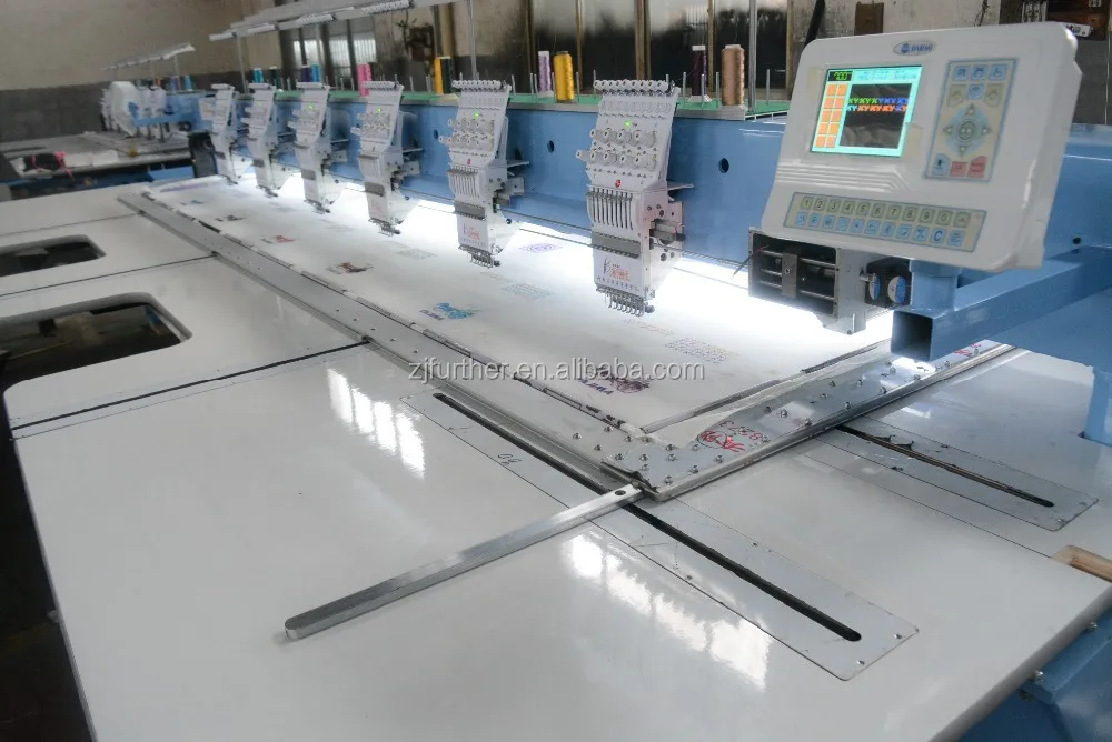 Six Head Flat Embroidery Machine 6 Head Embroidery Machine Computerized ...