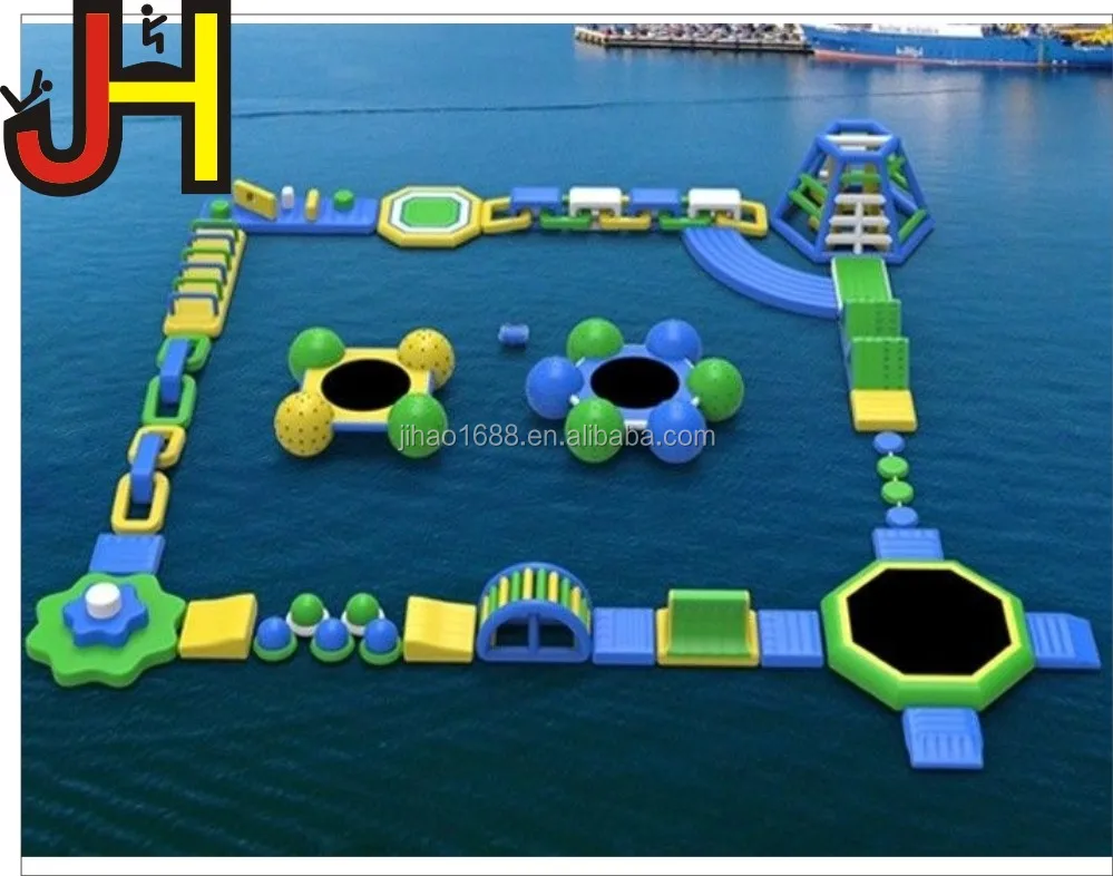 Inflatable Water Pyramid Rock Climbing Inflatable Water Slide Floating ...