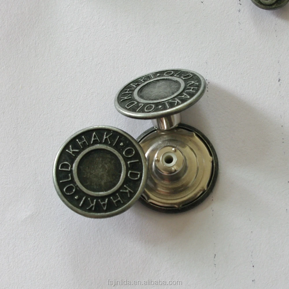 20mm Denim Metal Jeans Shank Button/jeans Button / Oxide Alloy Color ...