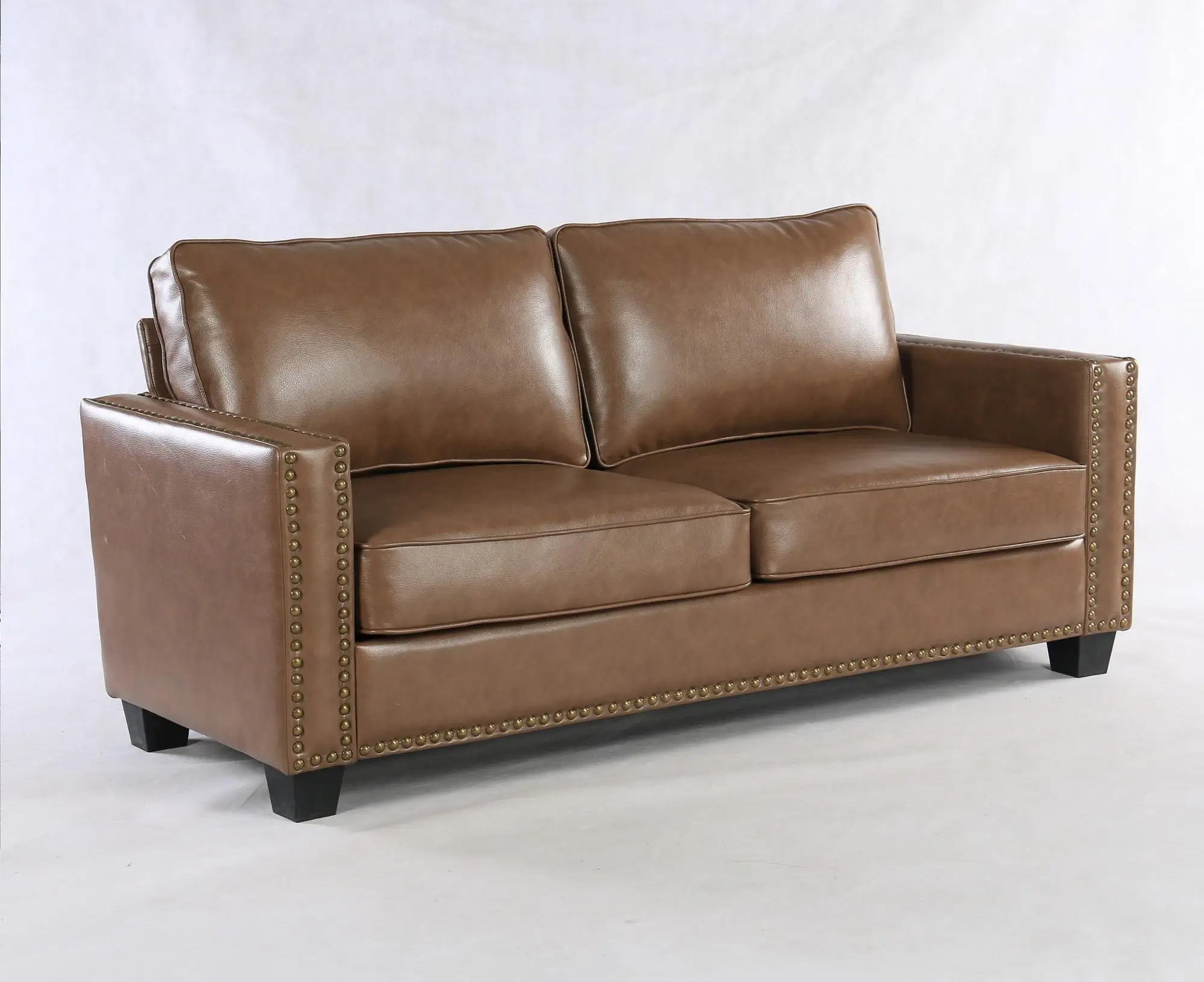 Upsable Fully Kd Upholstered Sofa Air Leather Settee Couch 3-steater ...