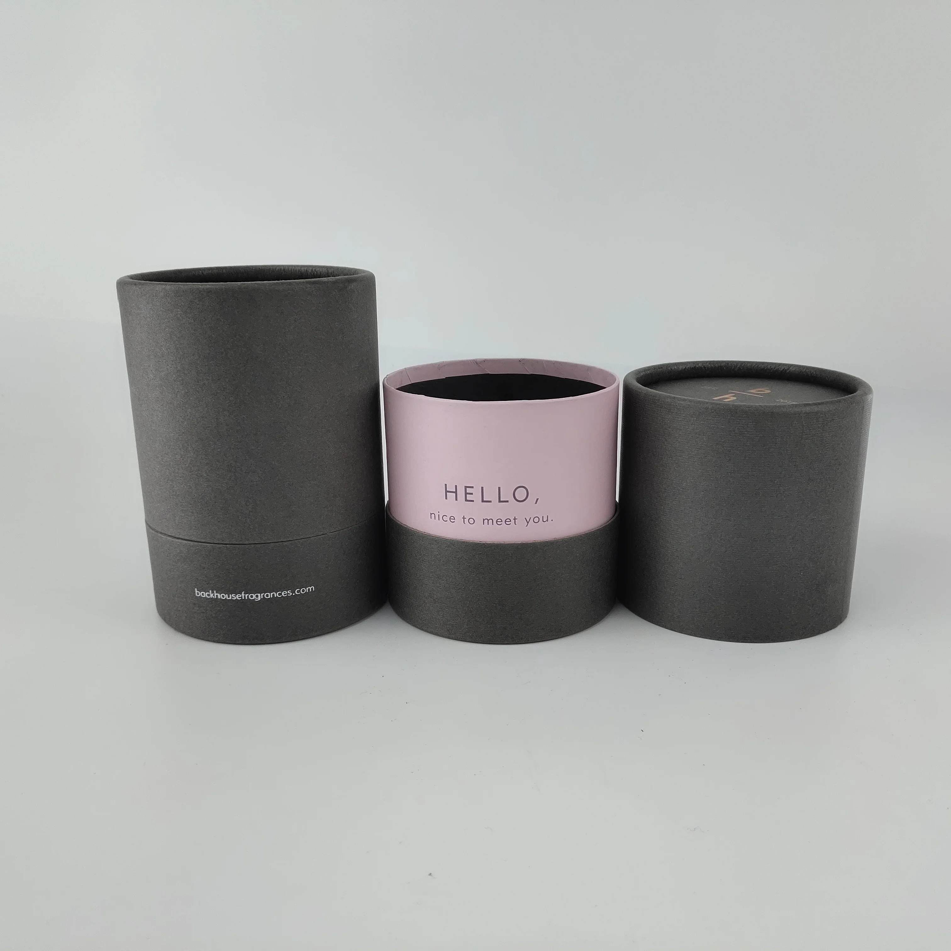 Custom Printed Cardboard Tube Round Candle Box Cylinder Candle Paper ...