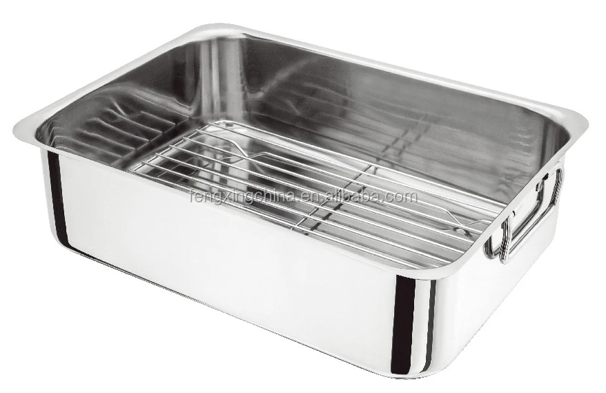 Stainless Steel 36cm Deep Roasting Pan - Coolchef Quality