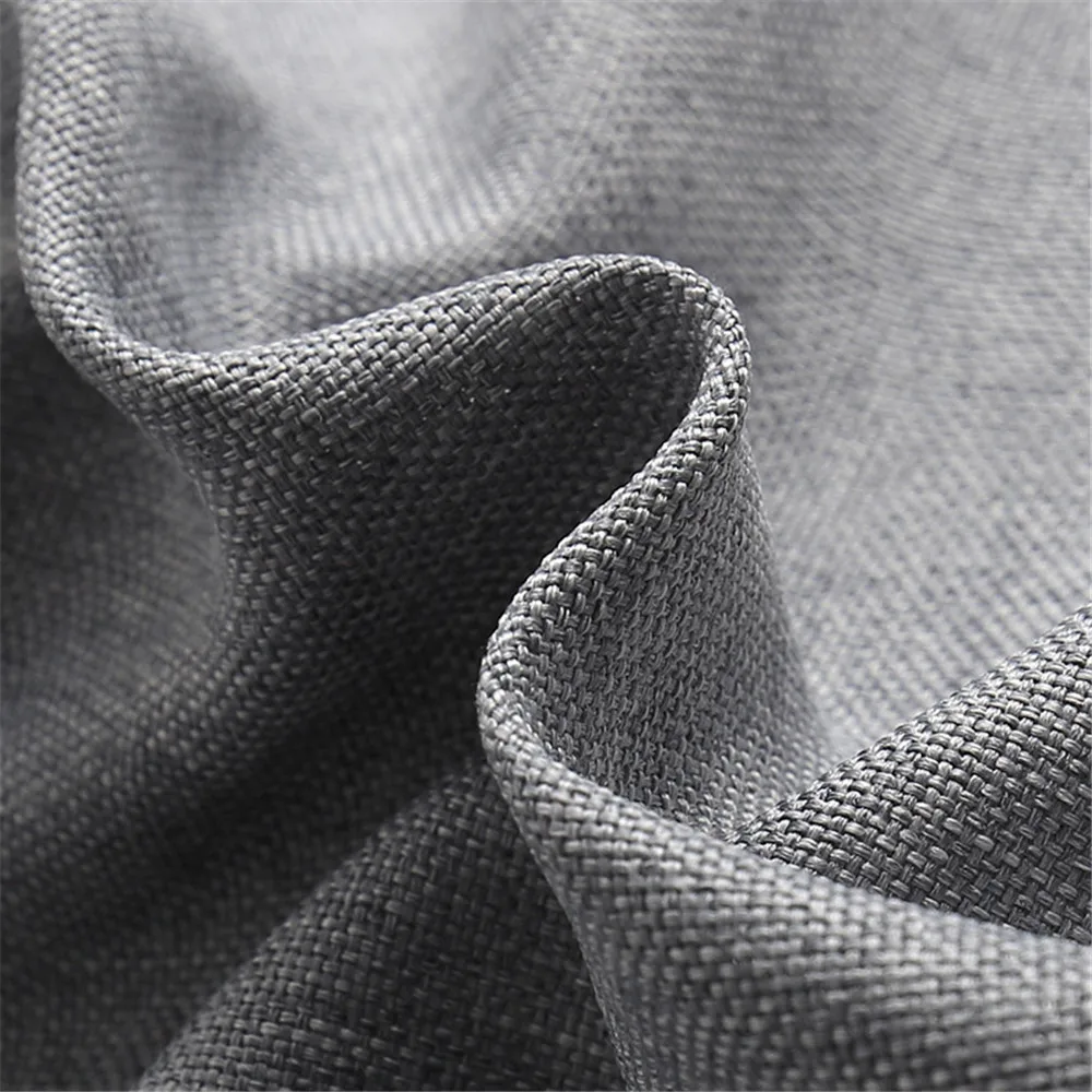 100% Polyester Linen Look Fabric Blackout Curtain - Buy 100% Polyester ...