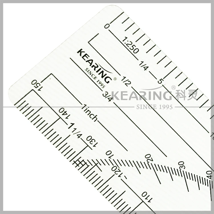 Flexible Straight Plastic Engineer Scale With Protractor In Sandwich ...