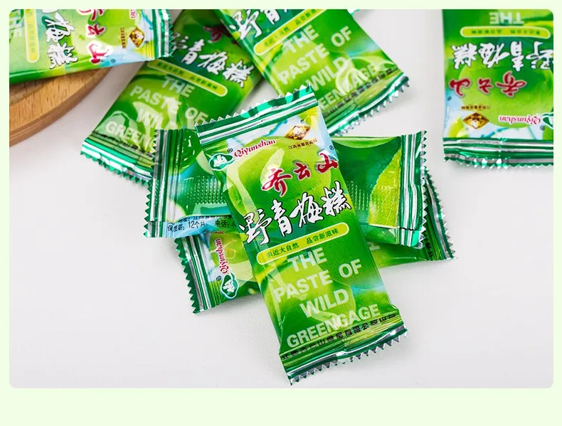 454g Chinese Soft Candy Wild Green Plum Fruit Gummy Candy For All - Buy ...