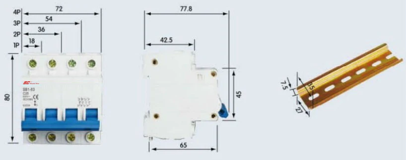 Dz47-63 C45n Mini Circuit Breaker Bkn - Buy Mini Circuit Breaker,Bkn ...