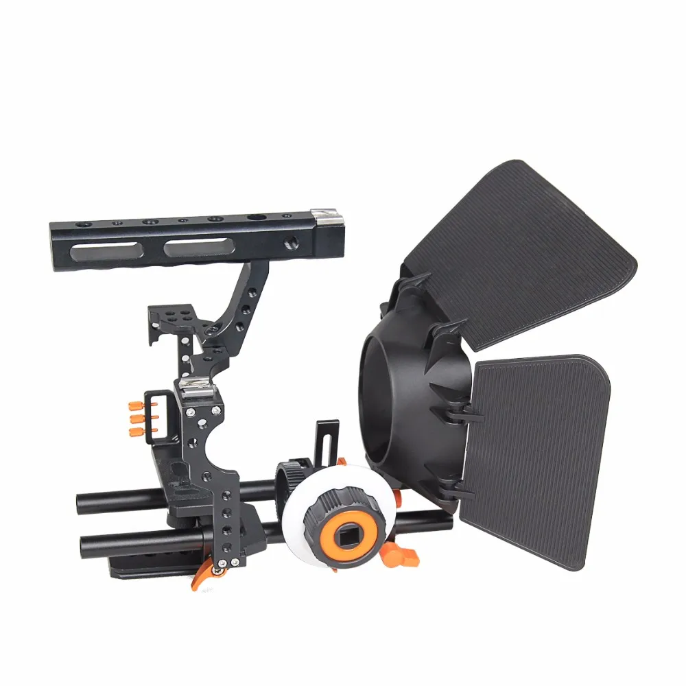 Professional Handle Dslr Rig Stabilizer Video Camera Cage Matte Box Kit ...