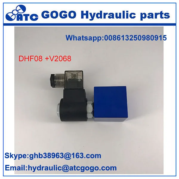 전기 솔레노이드 V2068 및 Dhf08 유압 카트리지 밸브 카트리지 매니 폴드 블록 일반적으로 닫기 솔레노이드 밸브를 엽니 다 ...