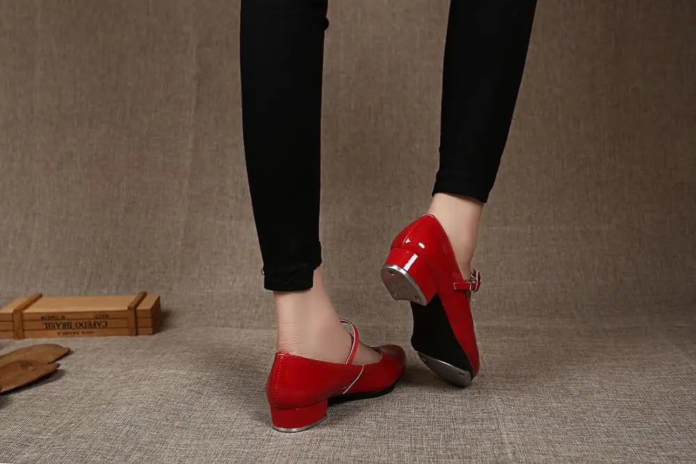 Wholesale Professional Cheap Kids Girls Dance Wear Red Tap Shoes ...