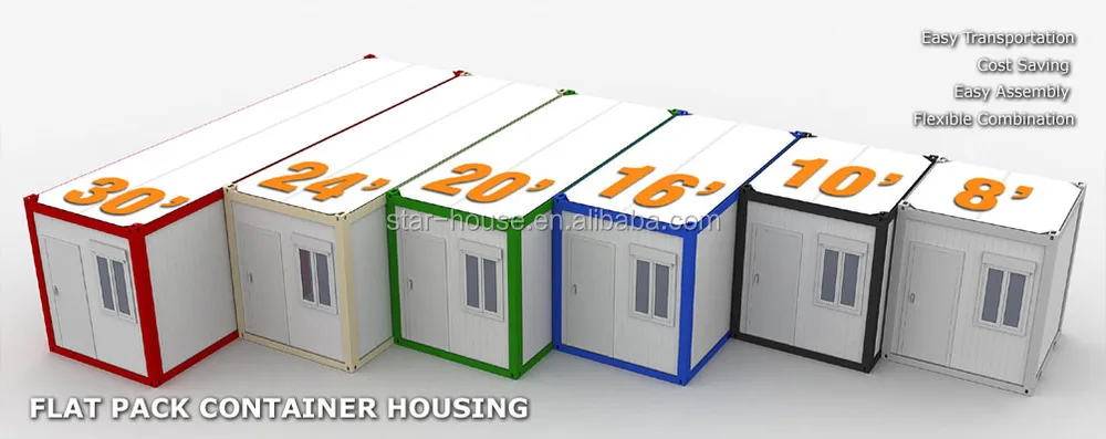 Cheap 20ft/ 30ft/ 40ft Prefabricated Flat Pack Container House For ...