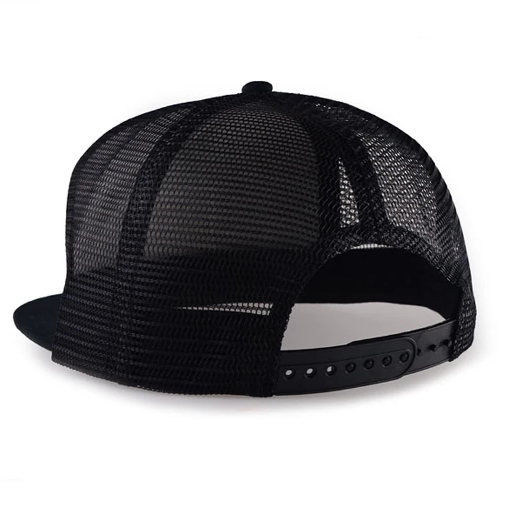 Best Selling Custom Made Cheap Mens 5 Panel Black Mesh Snapback Cap ...