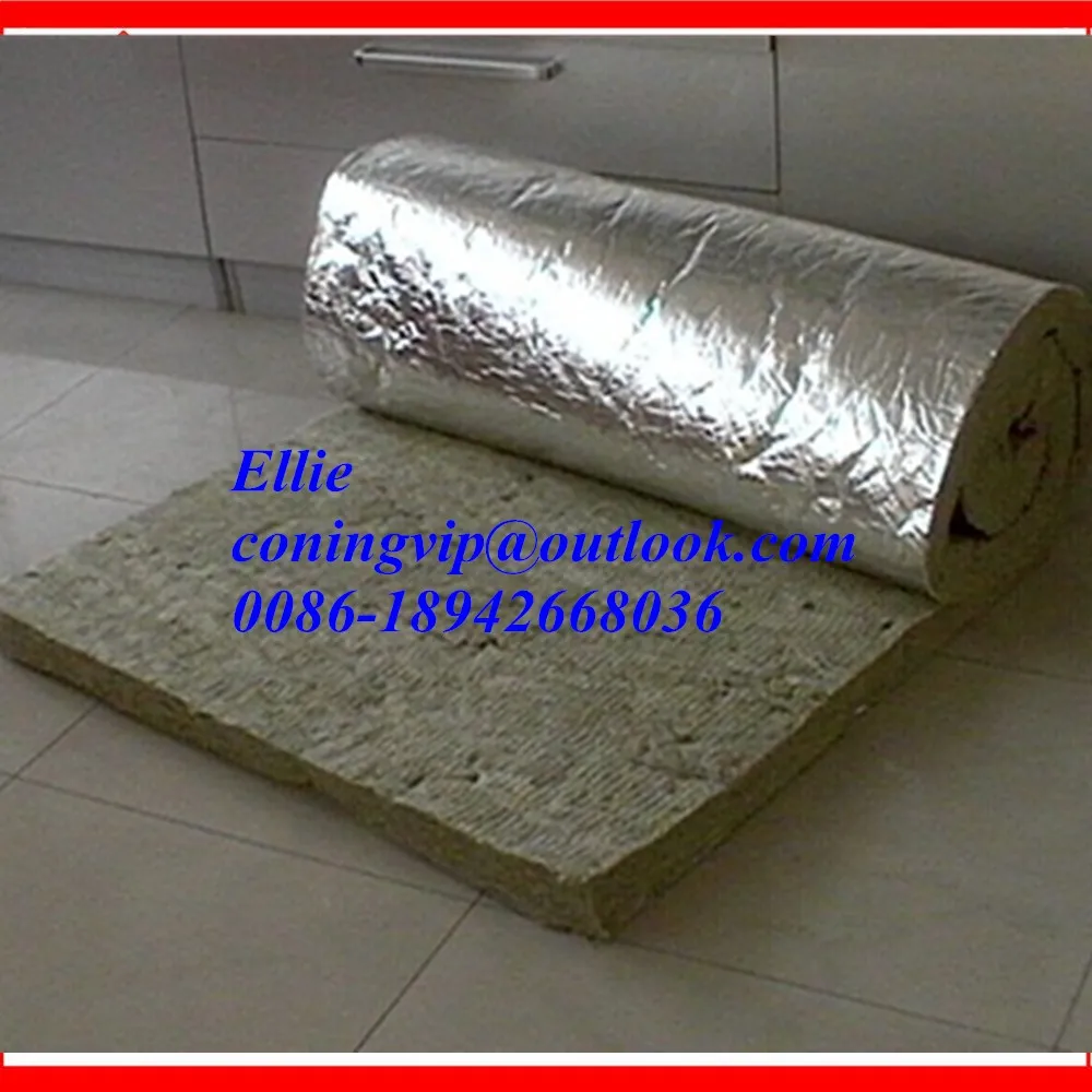 80kg/m3 50mm Rock Wool Blanket With Gs Wire Mesh For Power Plant ...