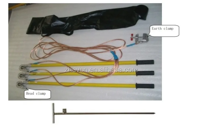 Portable Ground Earth Rod Set With Earthing Wire And Clamp - Buy Earth ...