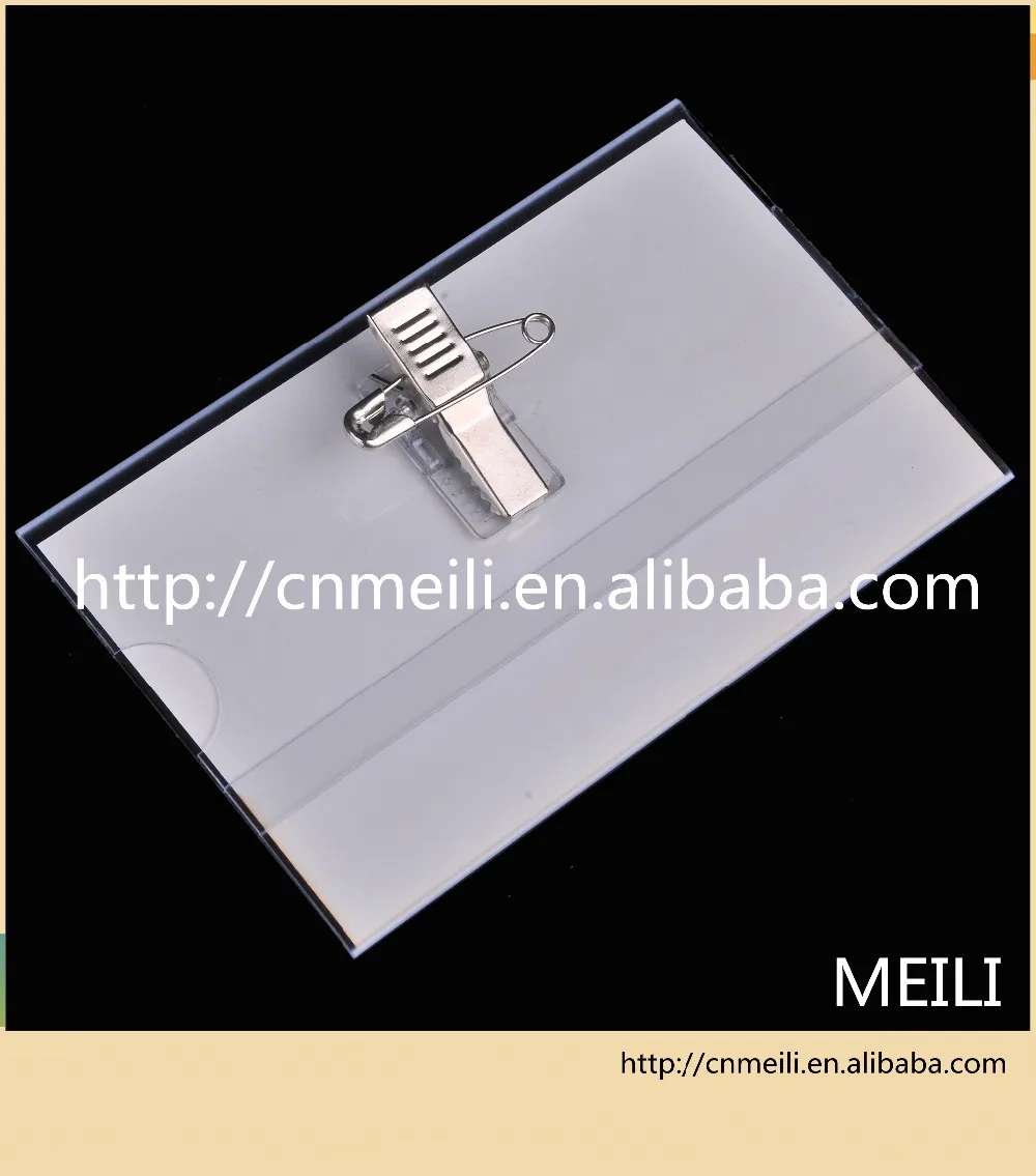 Name Tag Holder With Clip - Buy Plastic Id Badge Holder,Id Badge Holder ...