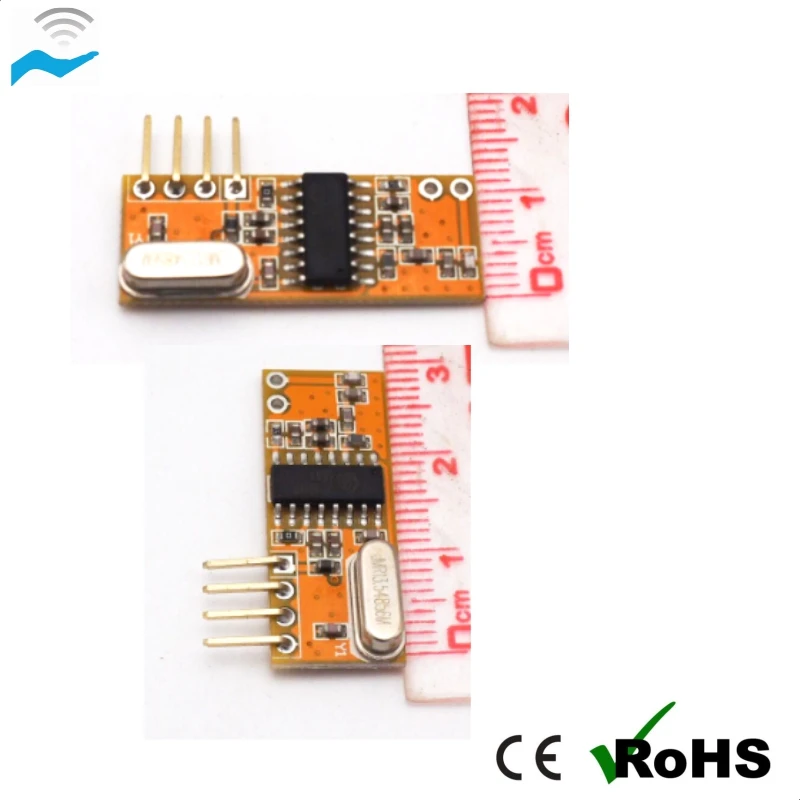 4 Pin Receiver 433mhz Rf Superheterodyne Receiver Transmitter Module ...