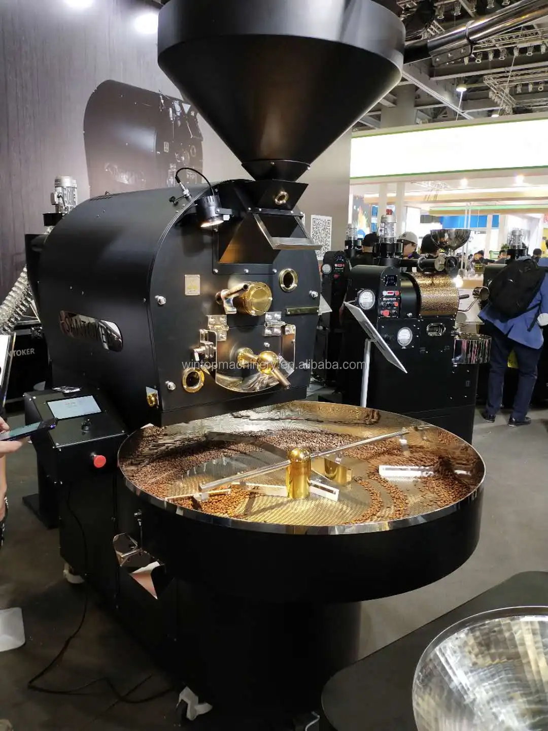 Smart Automatic 15kg Coffee Roasting Machine With Roasting Curve Repeat ...