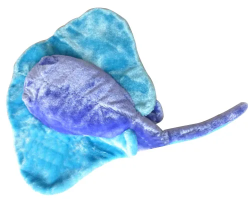Custom Blue Plush Stuffed Stingray Soft Sea Animal Toy For Kids - Buy ...
