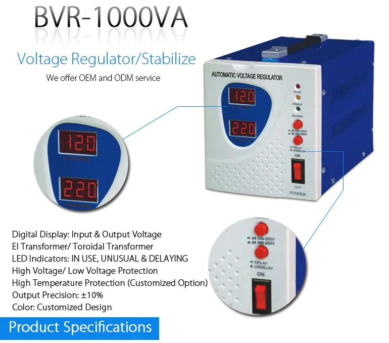 5000w Relay Control Voltage Regulator Full Automatic Ac Voltage ...