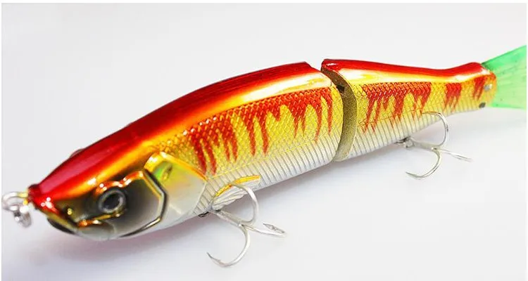 2 Section Glide Swimming Bait Trout Bass Jointed Swimbait Fish Lure