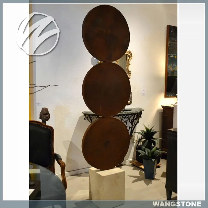 Large Rusted Cube Corten Steel Garden Sculpture - Custom Metal Art for ...