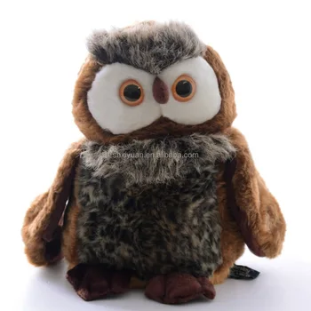 Kids Soft Stuffed Owl Toy Brown Standing Oem Plush Owl - Buy Plush Owl ...