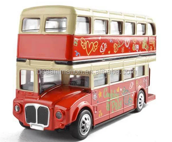 1:64 Custom Plastic Double Decker Toy Bus Model - Buy Scale Model Toy ...