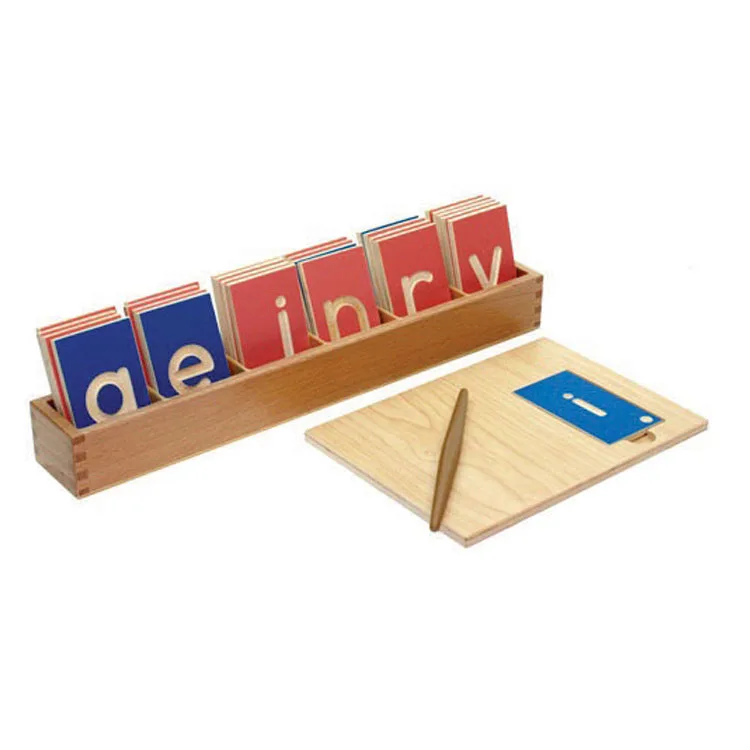 Children Montessori Language Materials Wooden Toys Lowercase Sandpaper ...