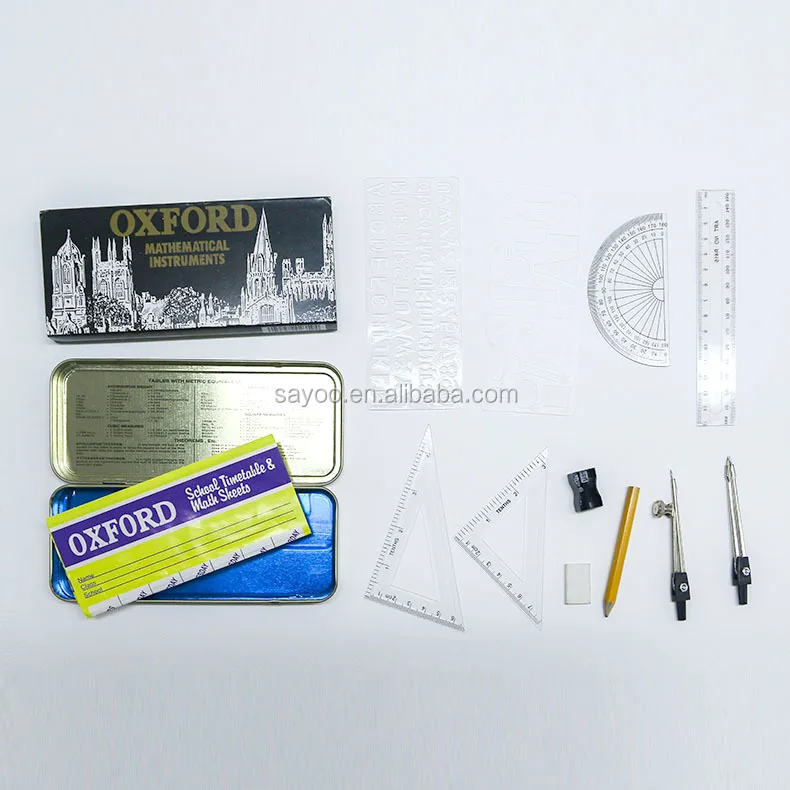 10pc School Original Oxford Mathematical Math Set - Buy Math Set,Oxford ...