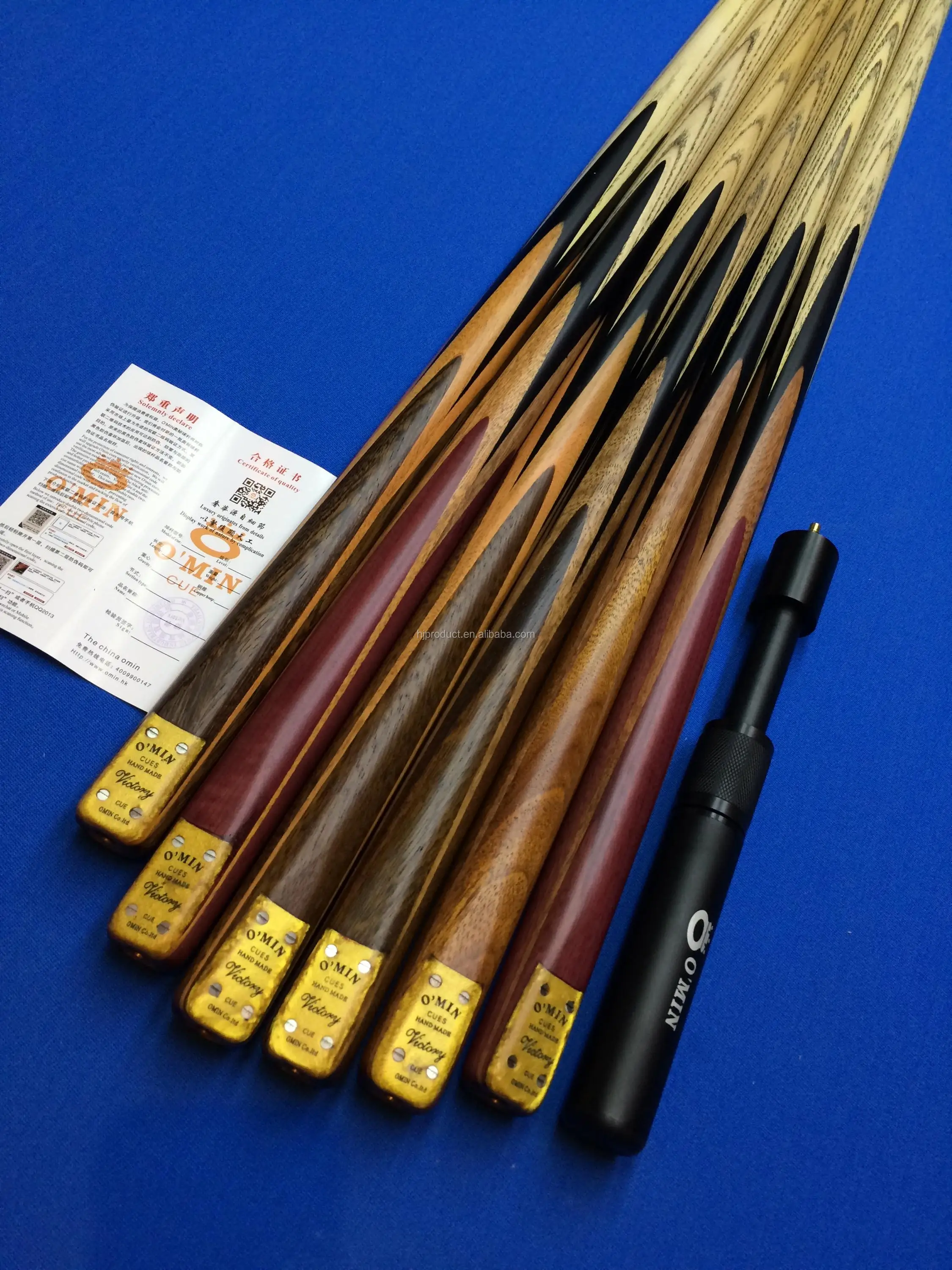 Popular Style 1 Piece Handmade Ash Wood Billiard Cues Snooker Cue With ...