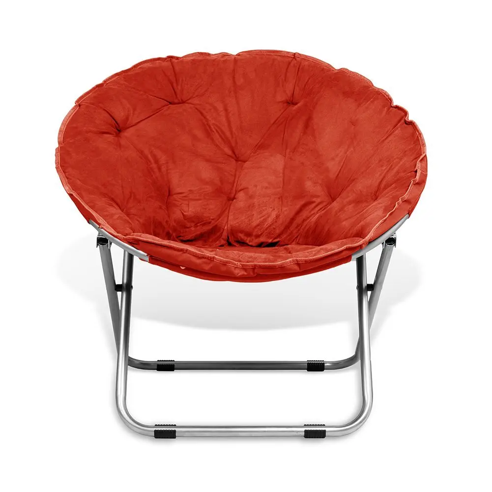 Folding Camping Moon Saucer Chair with Suede Pad Chair