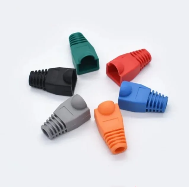 New Rj45 Connector Modular End Cap Boot Head Cat5 Plug Ethernet Cable ...