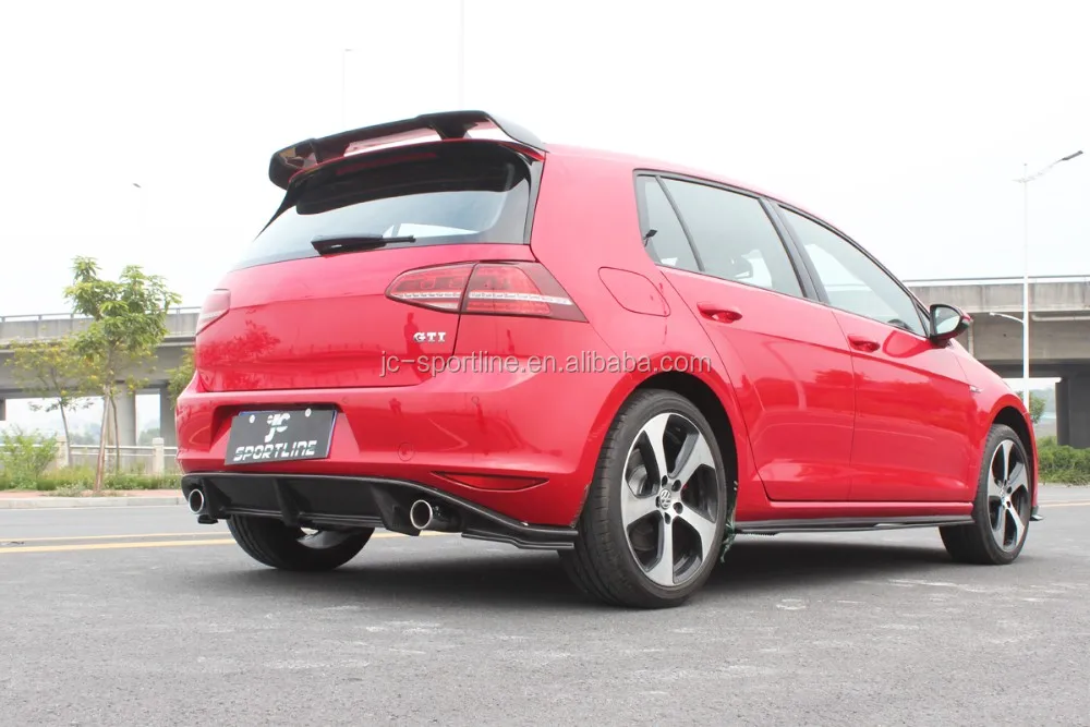 Newly For Vw Golf 7 Mk7 Gti 2014 Up Rz Style Carbon Fiber Rear Wing ...