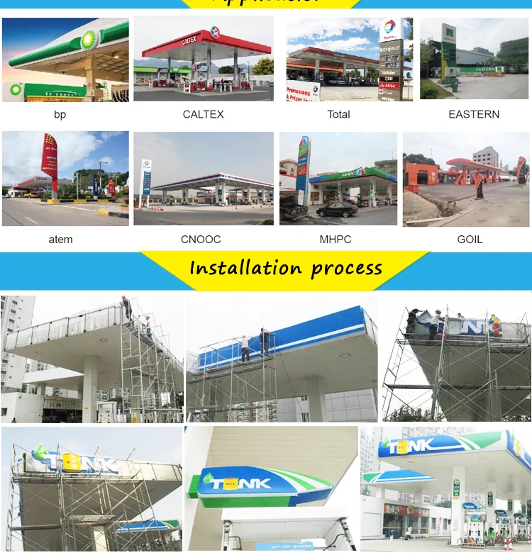 Customized Size Pylon Sign,Gas Station Led Display,Acrylic Aluminum ...