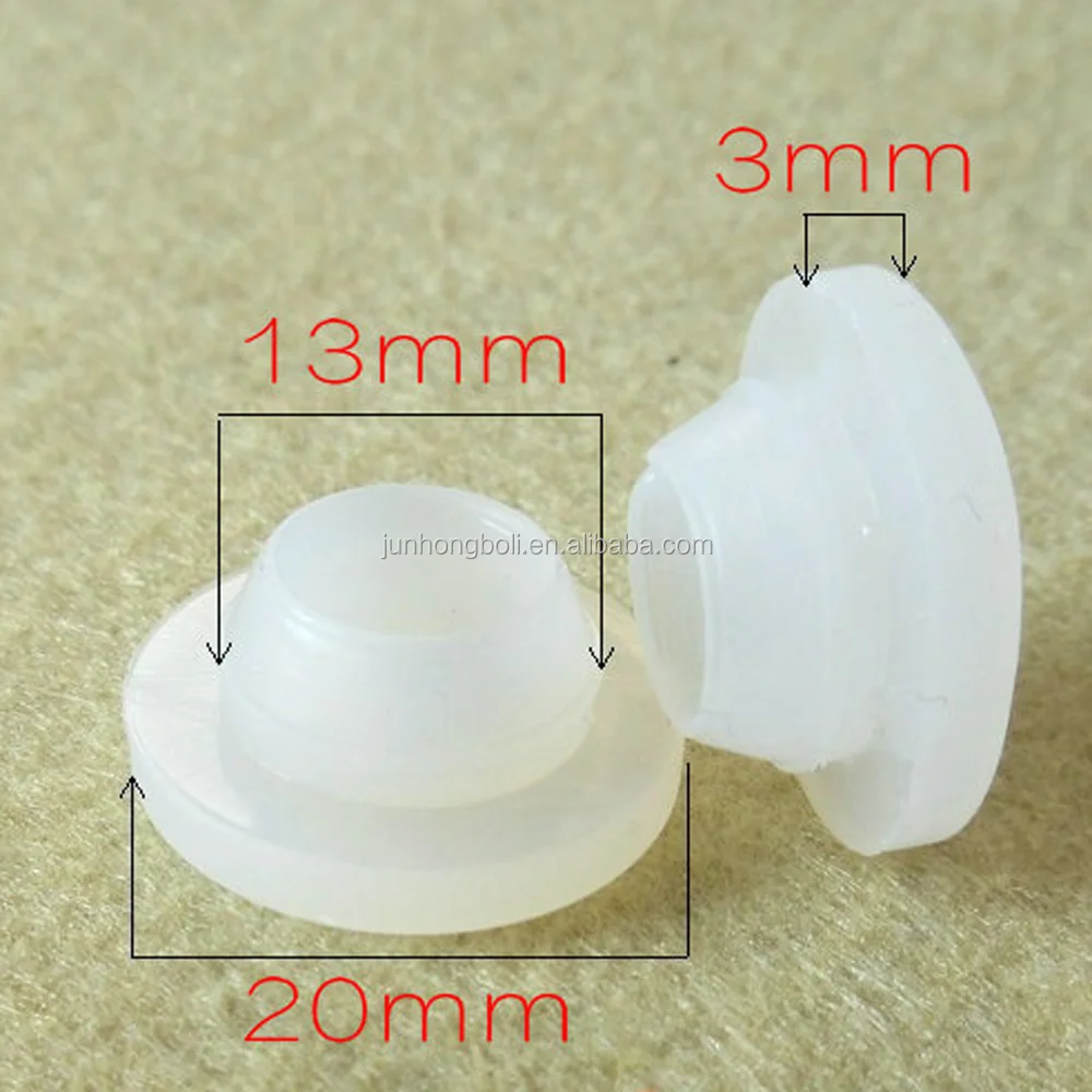 Food Grade 20mm Silicone Rubber Stoppers for Injection Vials