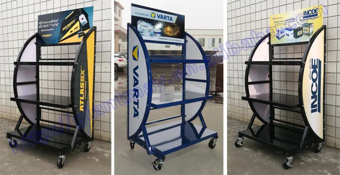 High Quality 3 Tiers Metal Heavy Duty Car Battery Storage Display Rack ...