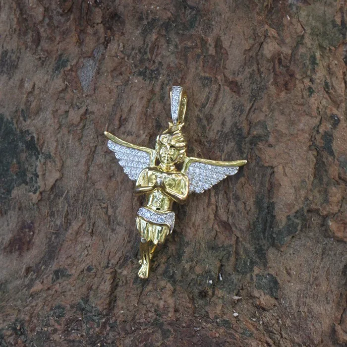 Miss Jewelry 18k Gold Micro Angel Piece Necklace,Silver Angels Models ...