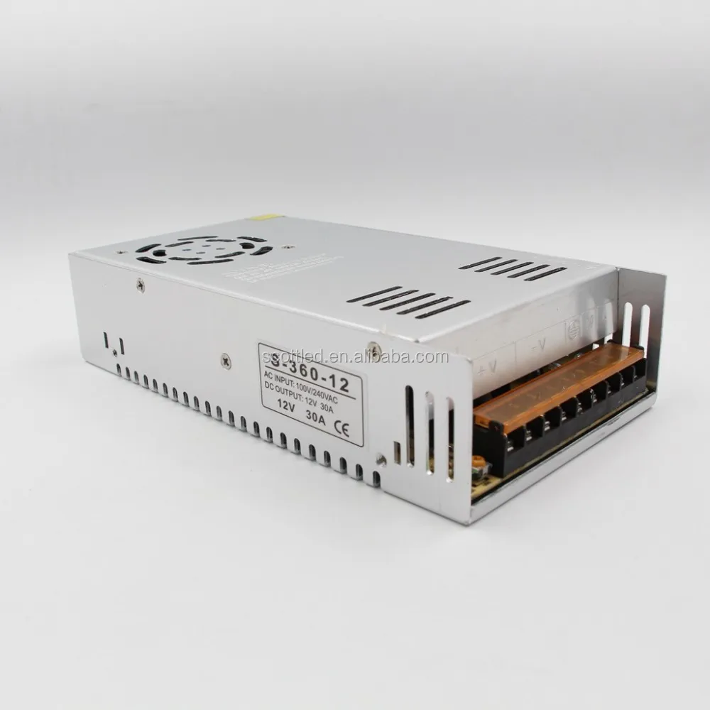 Single Output 360w 30a 12v Output 110v 220v Input Switching Power ...