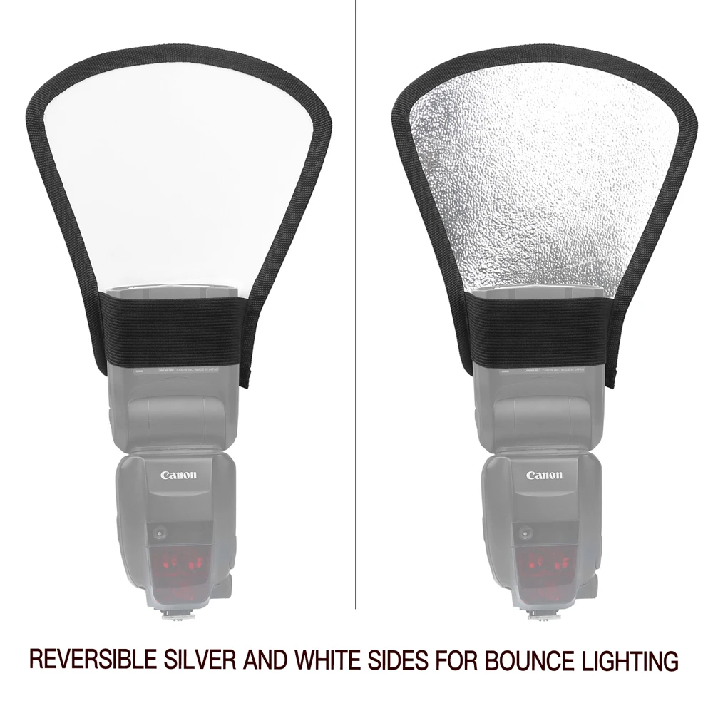Two-sides Flash Diffuser Softbox Silver/white Camera Reflector For ...