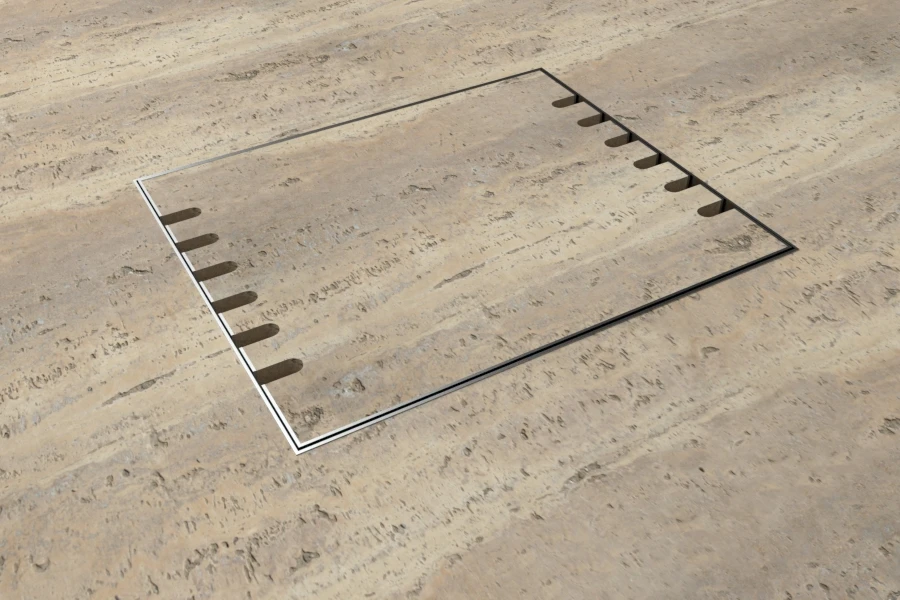 Stainless Steel Invisible Embedded Socket Box With 8 Plug Floor Socket ...