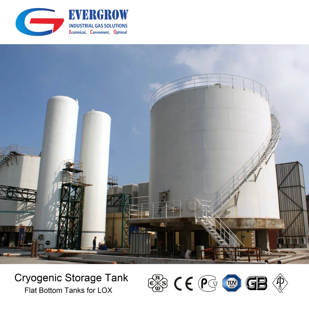 Large Scale Liquid Oxygen Nitrogen Flat Bottom Crygenic Tank - Buy Flat ...