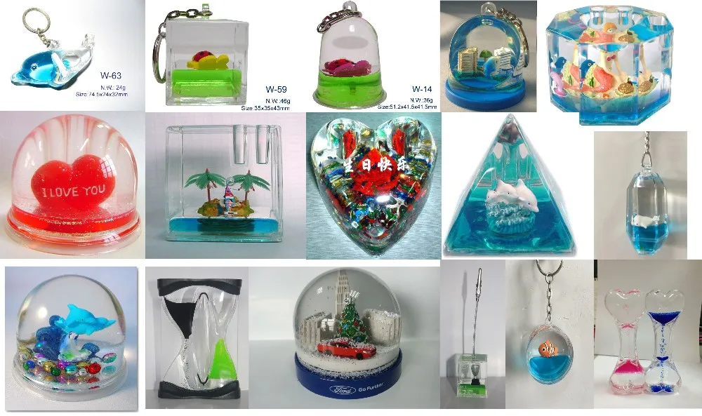 Heart Shape Model Plastic Water Globe Keychain - Buy Blank Plastic ...