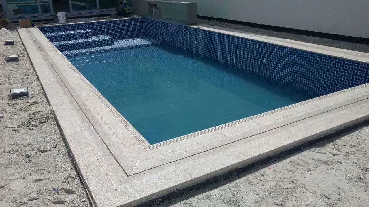White Marble Pool Border Coping Paver Tiles - Modern Style