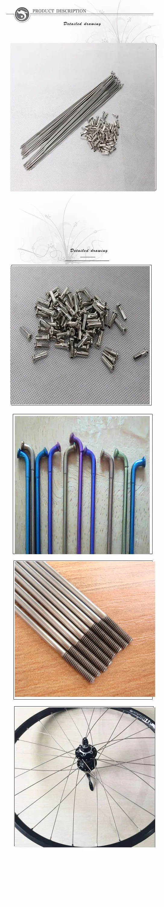 Titanium Spoke For Motorcycle Straight Head/bending Head Black/gold ...