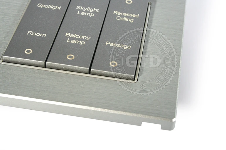 Silver Brushed Aluminum Alloy Dry Contact Reset Switch Panel With Led ...