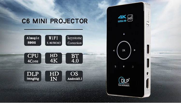 2018 Hottest Android Digital Mini Data Show Touch Projector C6 ...